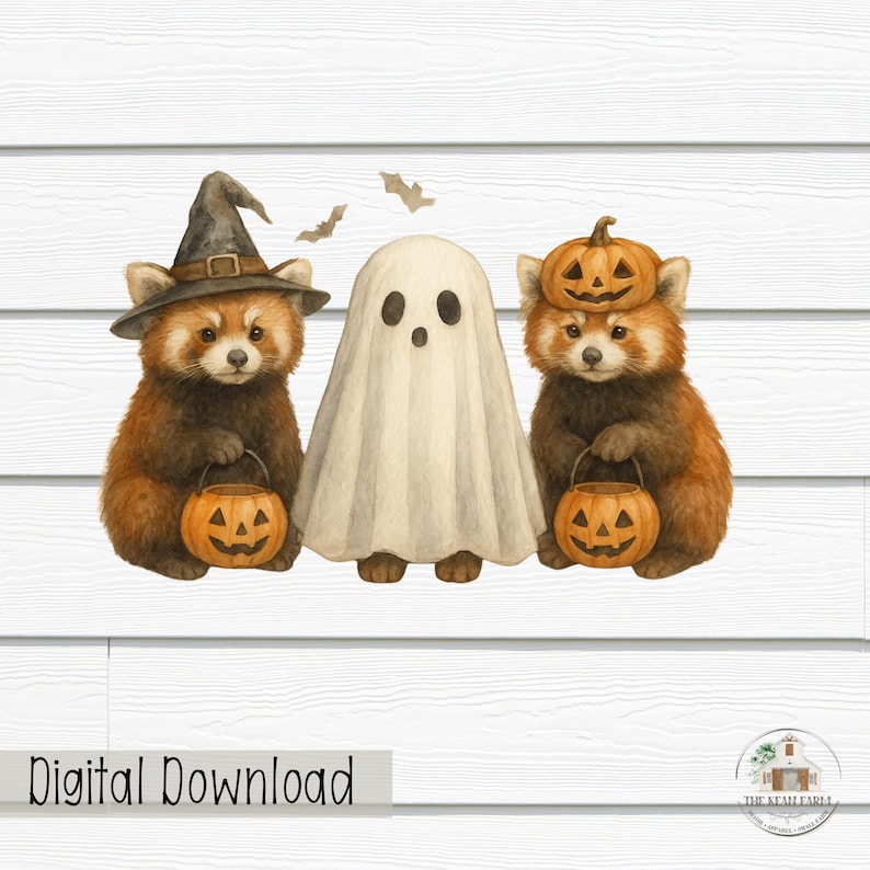 Halloween Red Panda Png, Cute Panda PNG, Halloween Shirt, Trendy Png ...