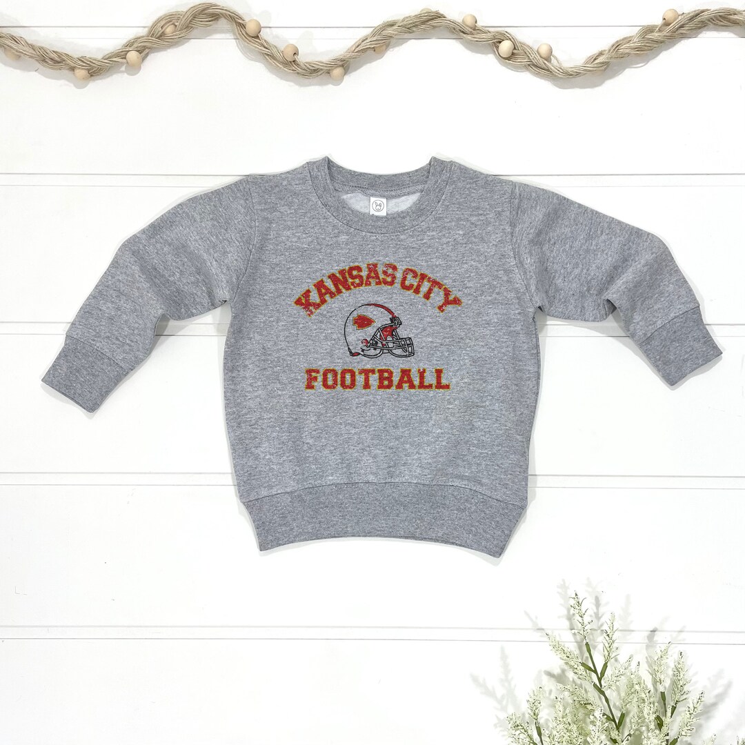 Vintage Kansas City Football Toddler Sweatshirt | Kingdom KC Fan Youth ...