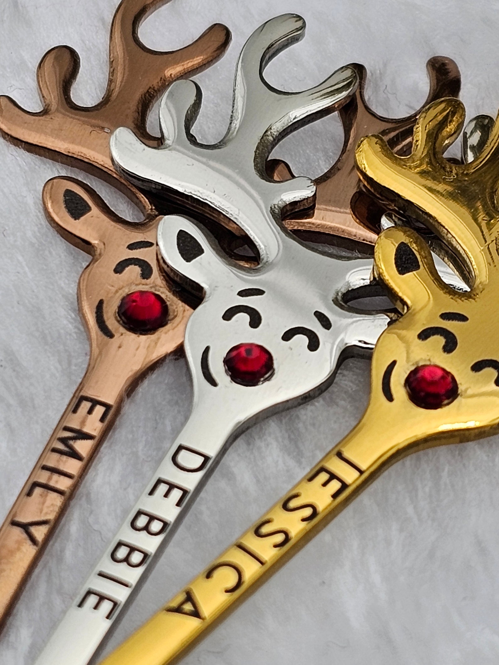 Personalised Reindeer Shaped Hot Chocolate Spoon - Etsy UK