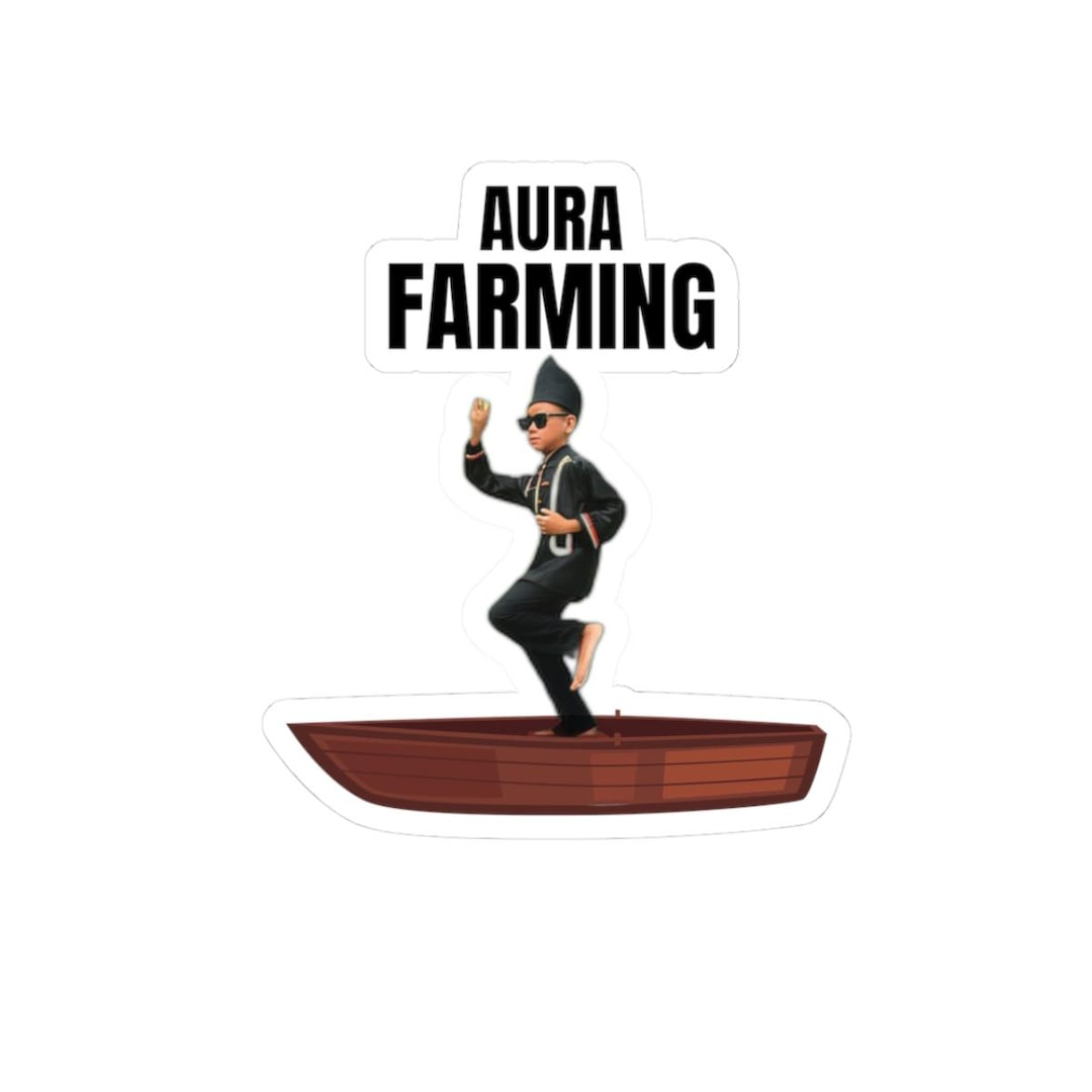 Aura Farming Stickers, Aura Farming Boy Dancing on Boat Kiss-cut ...