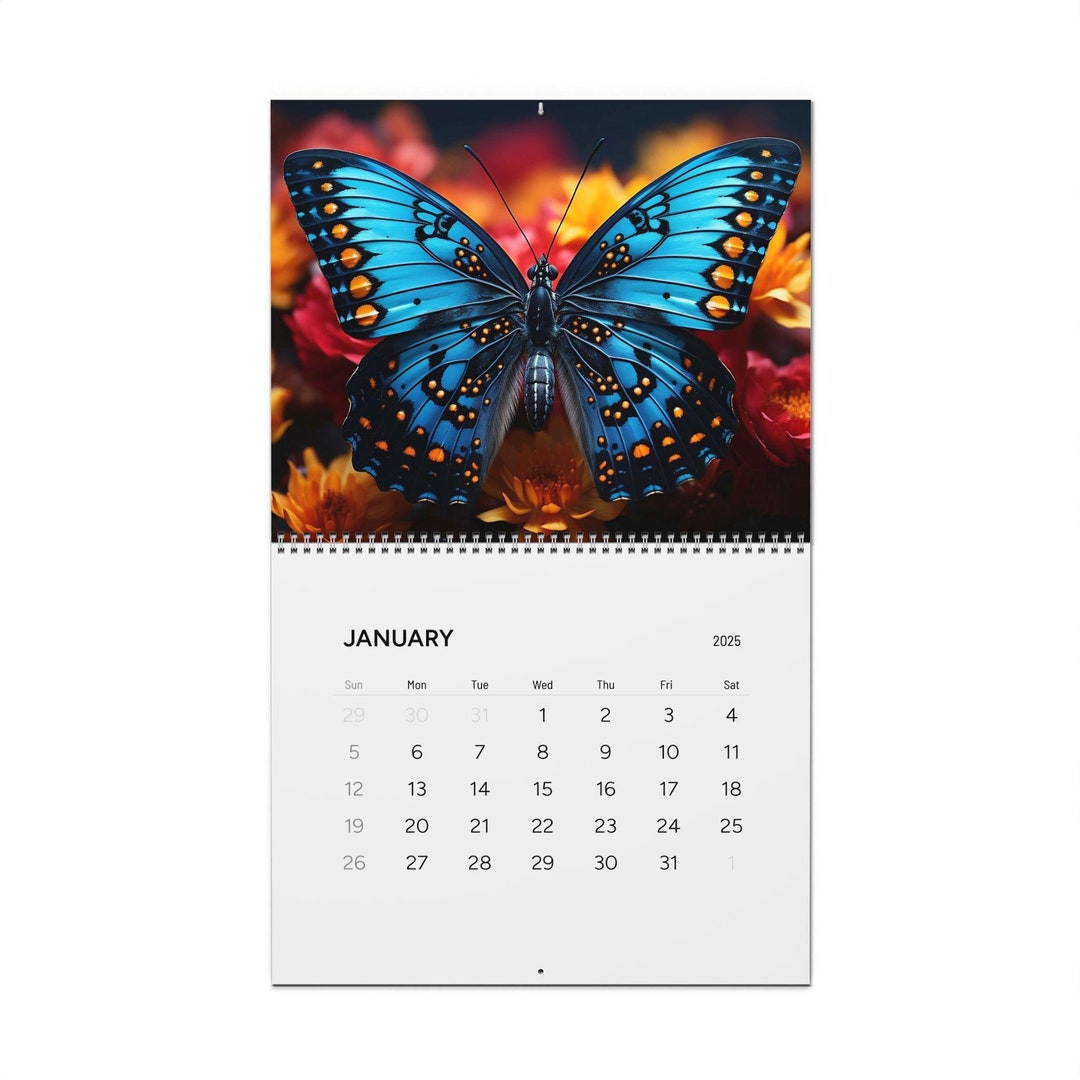 Wild Animals Lion Tiger Butterfly Wall Calendars 2025 - Etsy