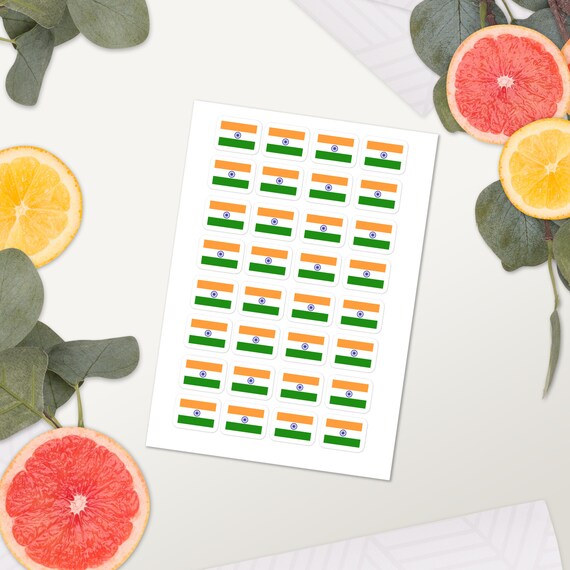 Indian Flag India Party Favors Sticker Sheet - Etsy