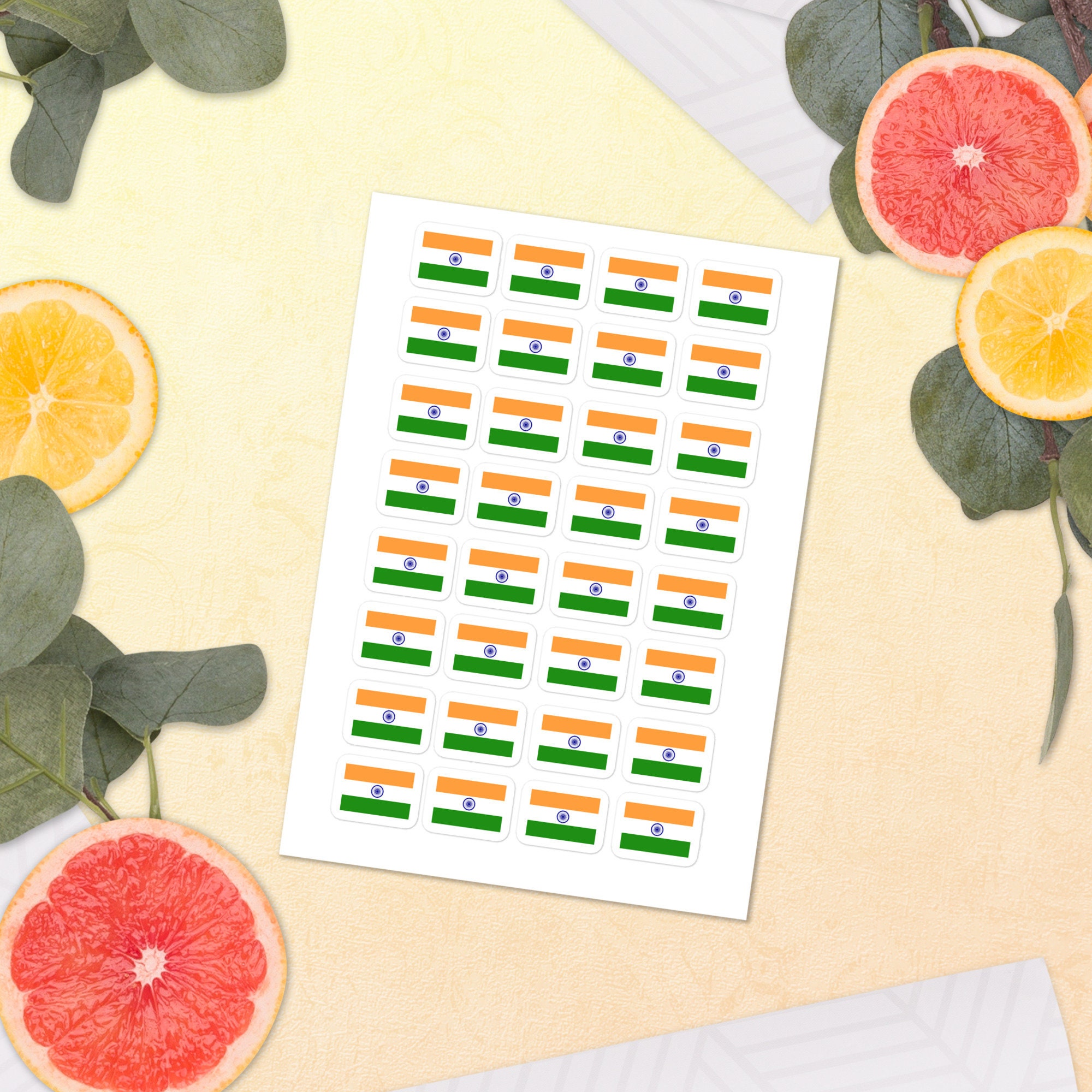 Indian Flag India Party Favors Sticker Sheet - Etsy