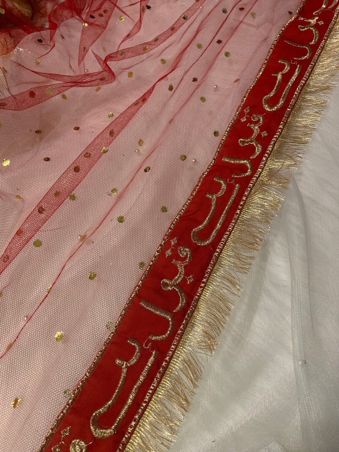 Red Wedding Nikkah Bridal Dupata/qabool HAI Dupata/shadi Nikkah ...