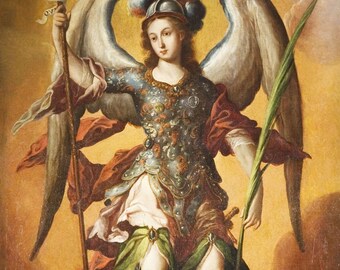 Saint Michael Archangel V7 Poster Print Art Home Wall Decor Catholic ...