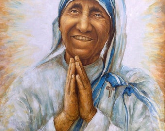 Mother Teresa of Calcutta V1 Poster Print Art Home Wall Decor Catholic ...