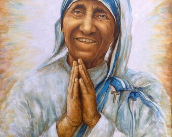Mother Teresa of Calcutta V1 Poster Print Art Home Wall Decor Catholic ...