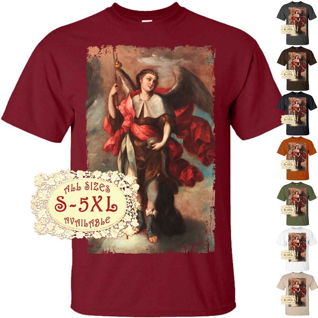 Saint Raphael the Archangel V2 DTG PRINT Men Tshirt S M L XL 2XL 3XL ...