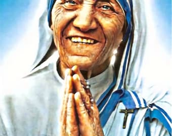 Mother Teresa of Calcutta V1 Poster Print Art Home Wall Decor Catholic ...