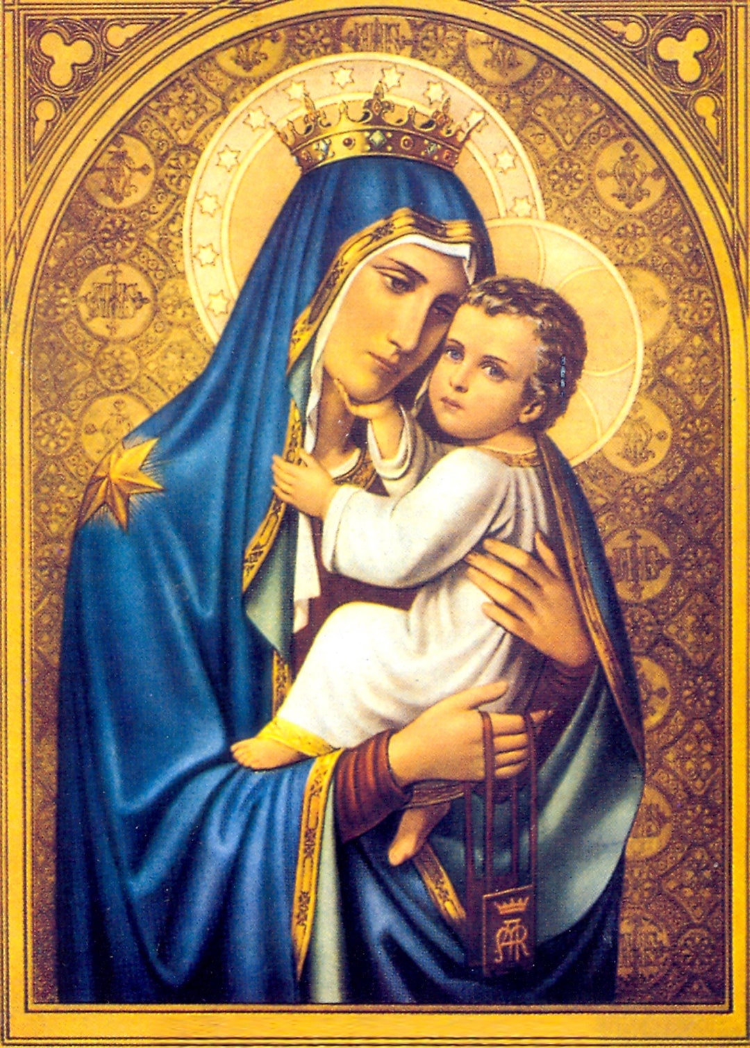 Our Lady of Mount Carmel V3 Poster Print Art Home Wall Decor Catholic ...