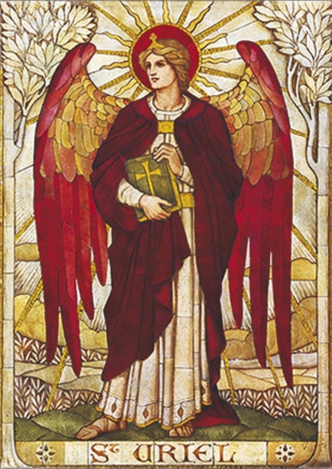 Saint Uriel the Archangel V3 Poster Print Art Home Wall Decor Catholic ...