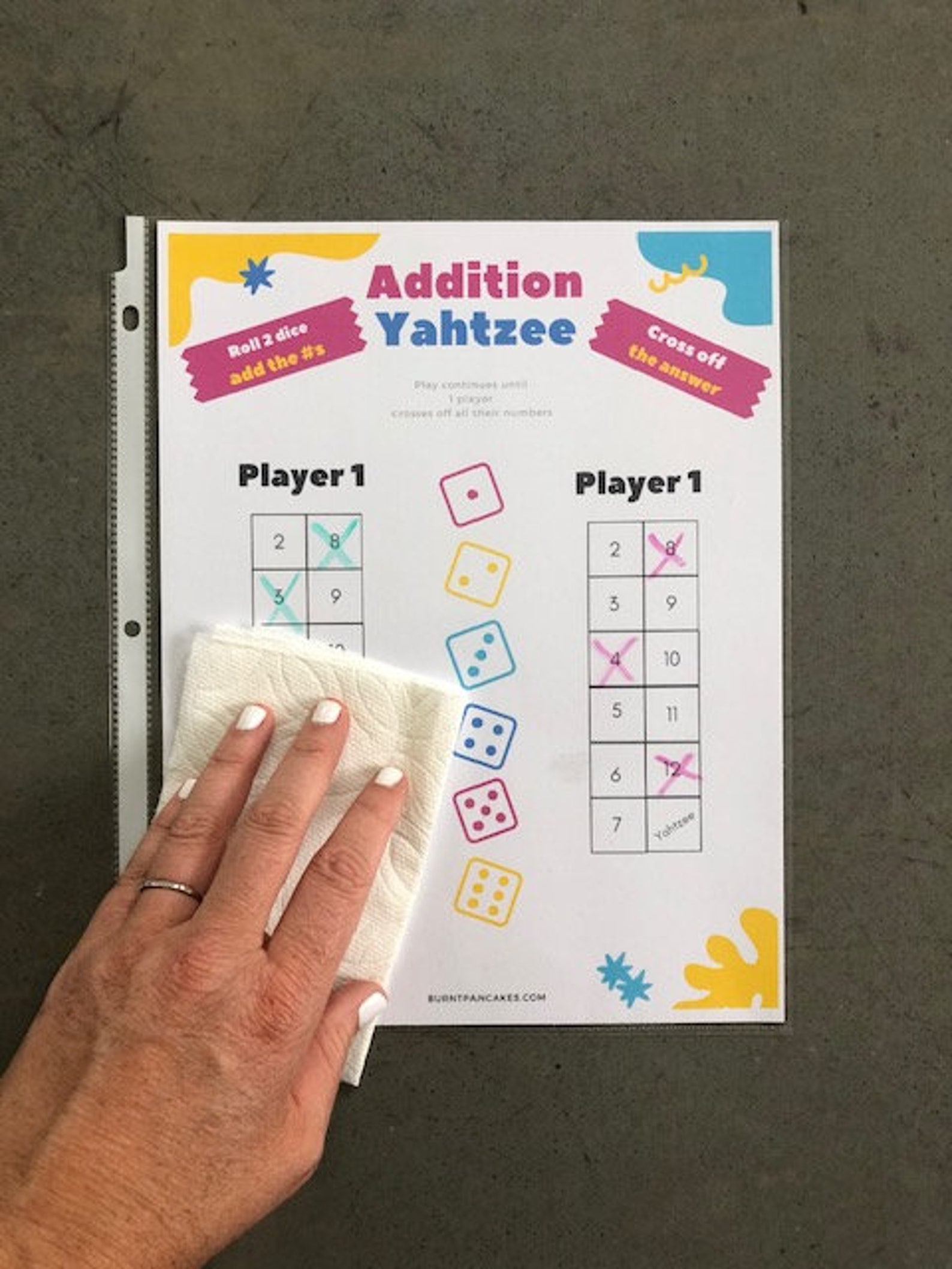 Addition Dice Game for Kids | Instant Download | Fun and Easy Game to ...