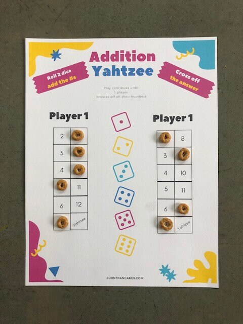 Addition Dice Game for Kids | Instant Download | Fun and Easy Game to ...