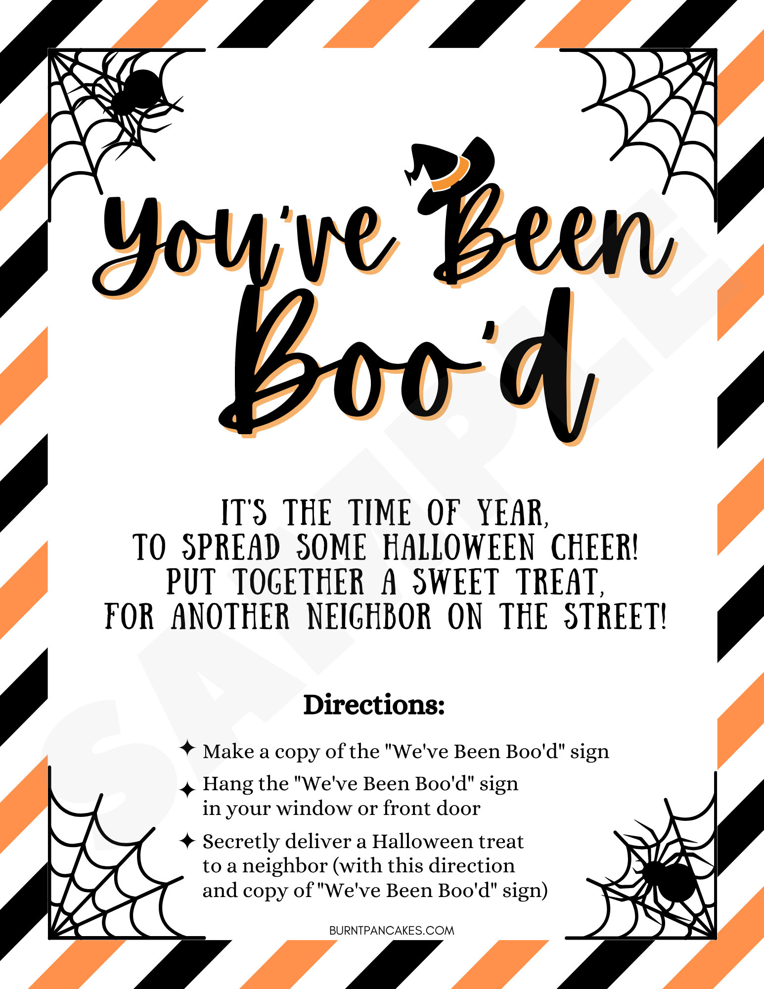 You've Been Boo'd Printable | Halloween Gift | Directions and Window ...