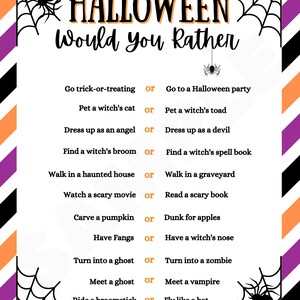 Halloween Would You Rather Game | This or That | Halloween Activity ...