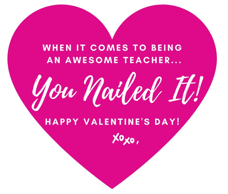 Valentine's Day Gift Tags | Nail Polish Valentine's Card | Gift for ...