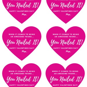 Valentine's Day Gift Tags | Nail Polish Valentine's Card | Gift for ...