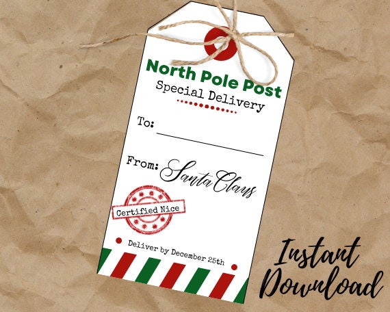 Santa Gift Tags | Printable Tags for Christmas | From Santa | Special ...