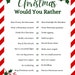 Christmas Would You Rather Game | This or That | Family Game | Party ...