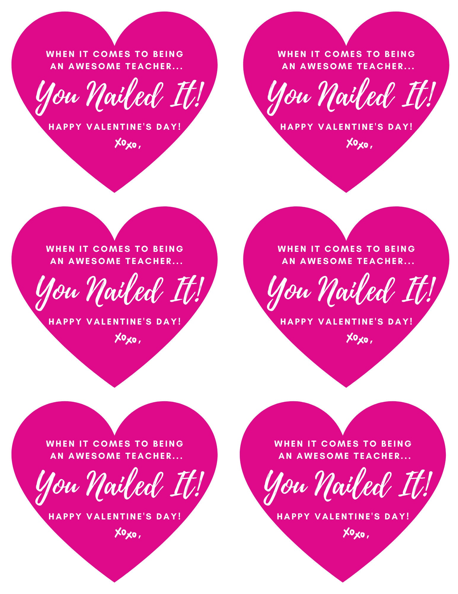 Valentine's Day Gift Tags | Nail Polish Valentine's Card | Gift for ...