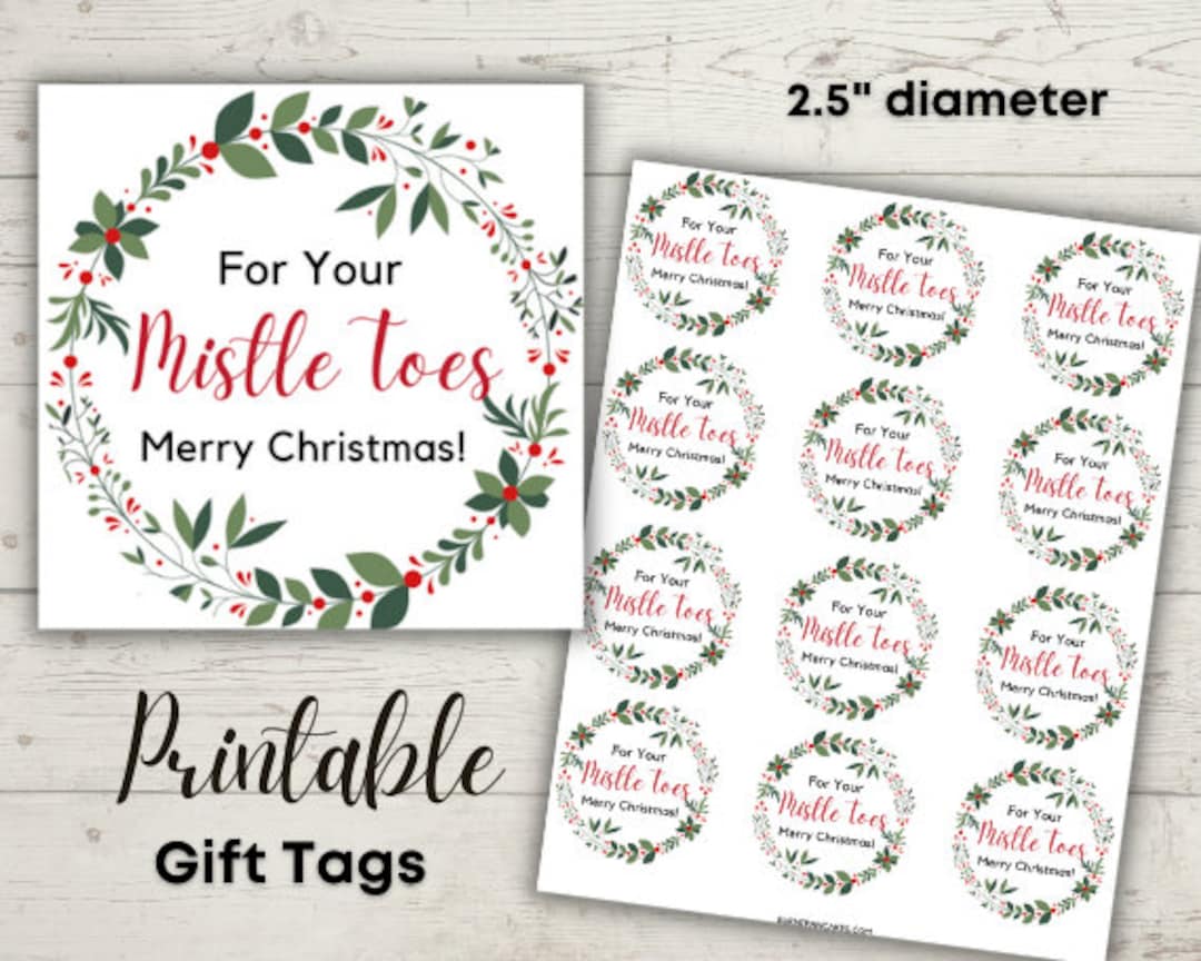 Mistle Toes Gift Tag | Nail Polish Gift | Christmas Party Favor ...