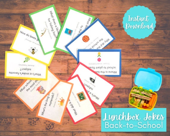 Lunchbox Jokes for Kids Back-to-school Two Weeks of Lunchtime Jokes - Etsy