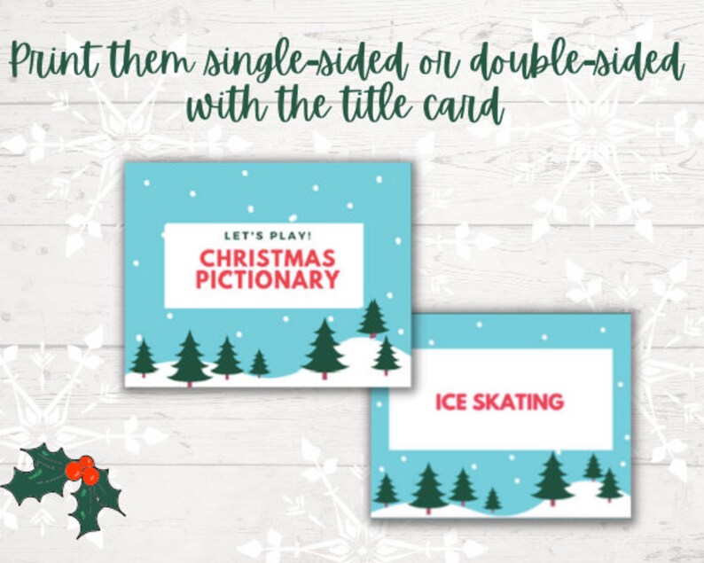 Christmas Games Printable | Holiday Charades and Pictionary | Holiday ...