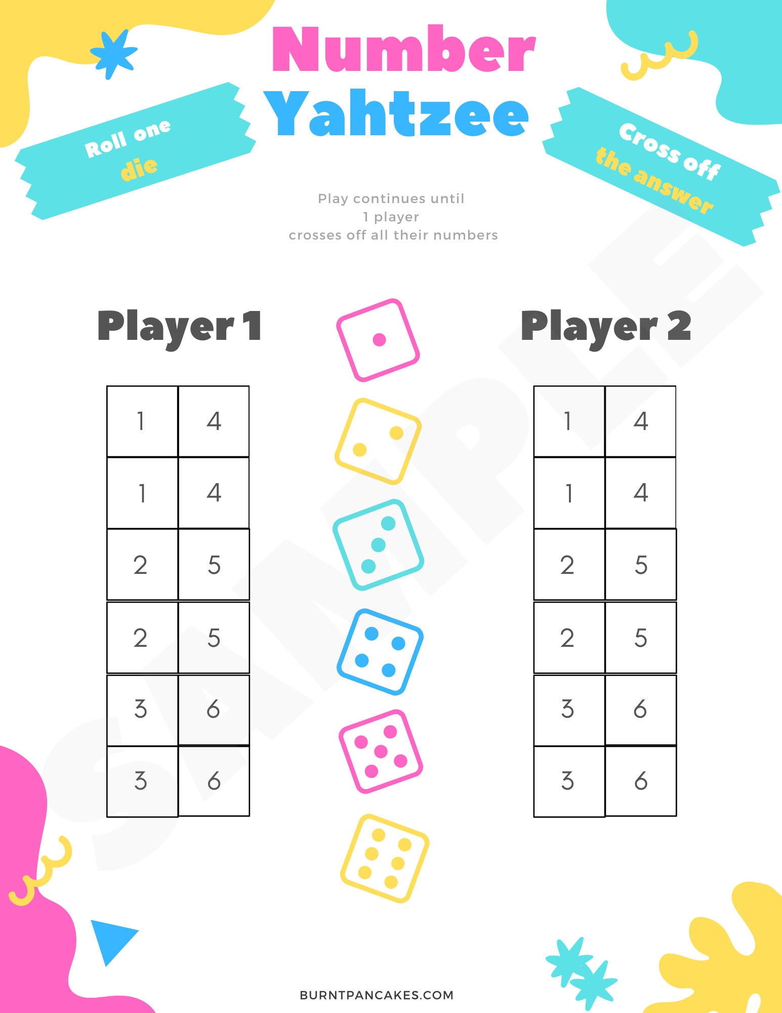 Number Recognition Dice Game | Learn Numbers 1-6 | Preschool ...