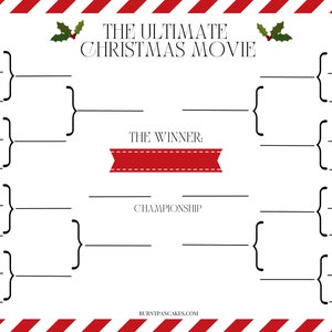 Christmas Movie Bracket Printable | Party Game | Instant Download ...