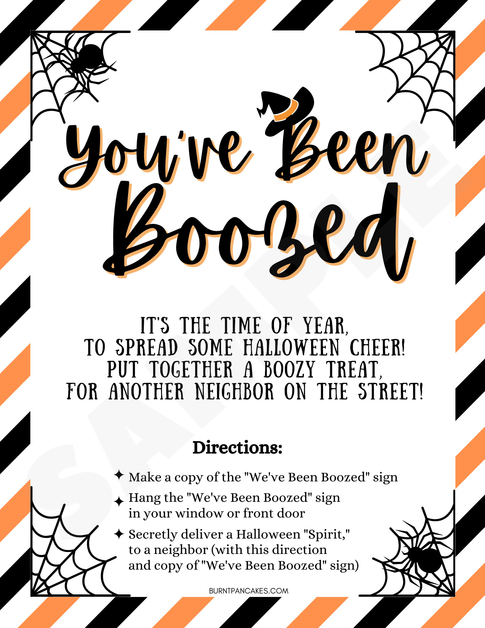 You've Been Boozed | Printable Sign and Directions | Neighborhood ...
