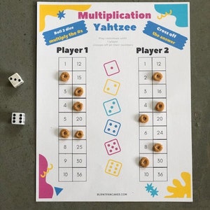 Math Dice Game Bundle | Multiplication, Addition and Number Recognition ...