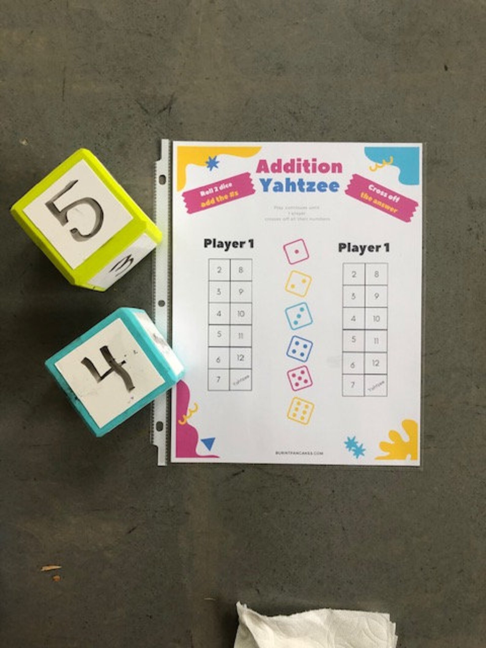 Addition Dice Game for Kids | Instant Download | Fun and Easy Game to ...