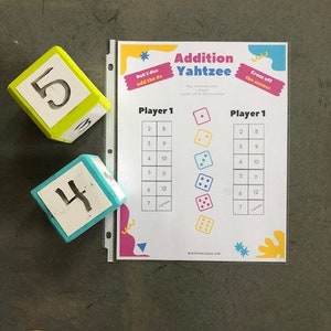 Addition Dice Game for Kids | Instant Download | Fun and Easy Game to ...
