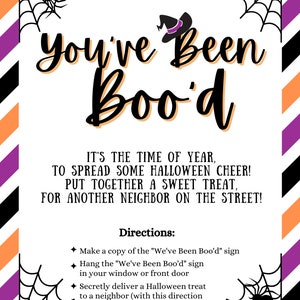 Halloween "you've Been Boo'd" Printable Signs and Gift Tags ...