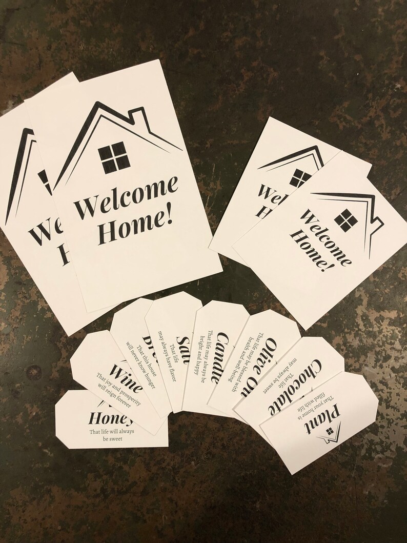 House Warming Gift Tags | Printable Tags | Bread, Salt, Wine Quote ...