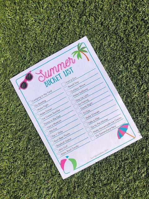 Printable Summer Bucket List | Kids and Family Activities for Summer ...