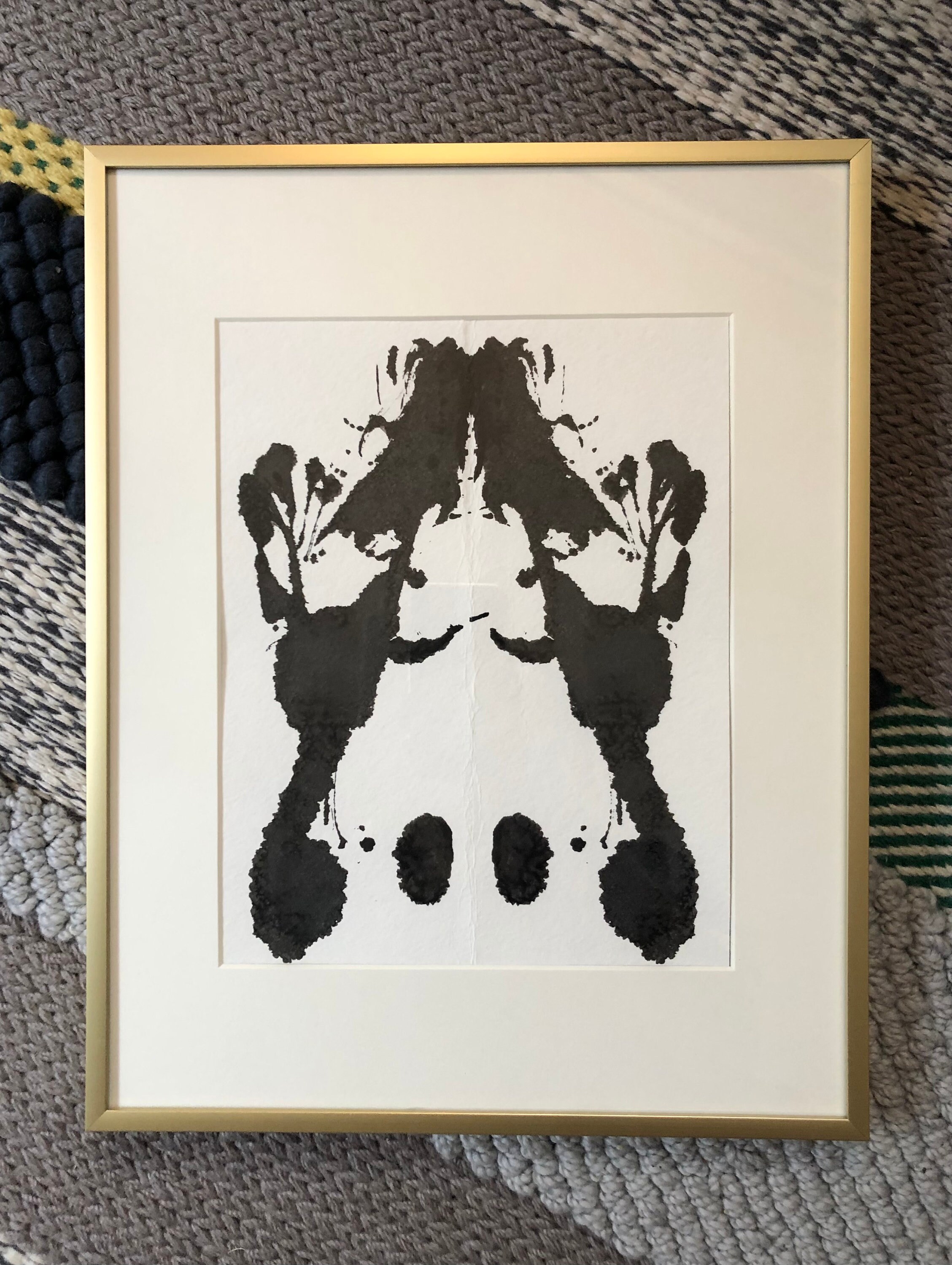 Painting Art & Collectibles Rorschach-Inspired Handmade Ink Blot Art School Psychological Gift ...