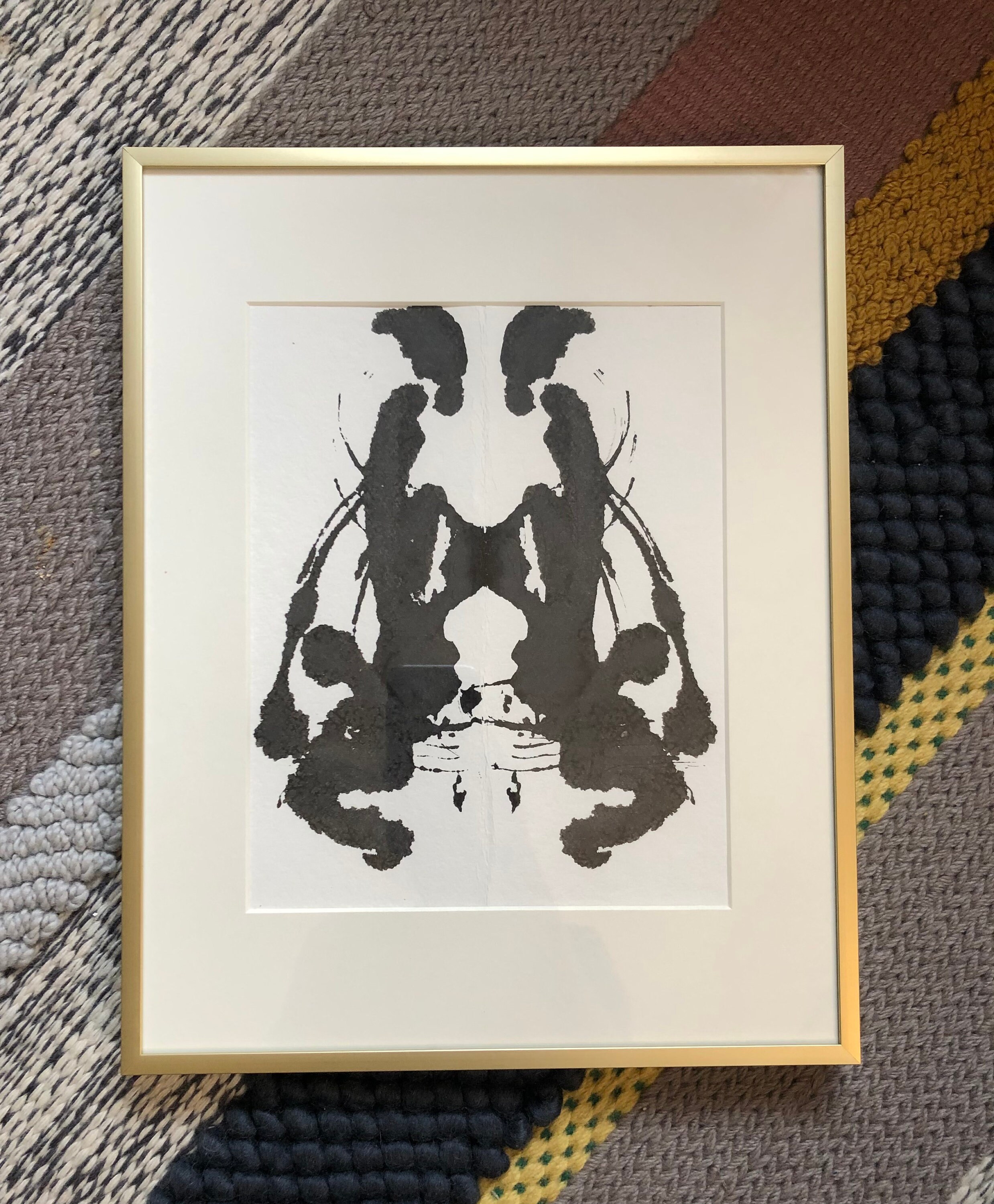 Painting Art & Collectibles Rorschach-Inspired Handmade Ink Blot Art School Psychological Gift ...