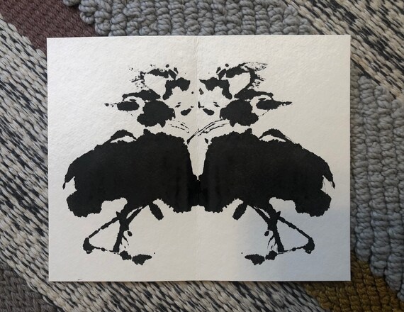 Painting Art & Collectibles Rorschach-Inspired Handmade Ink Blot Art School Psychological Gift ...
