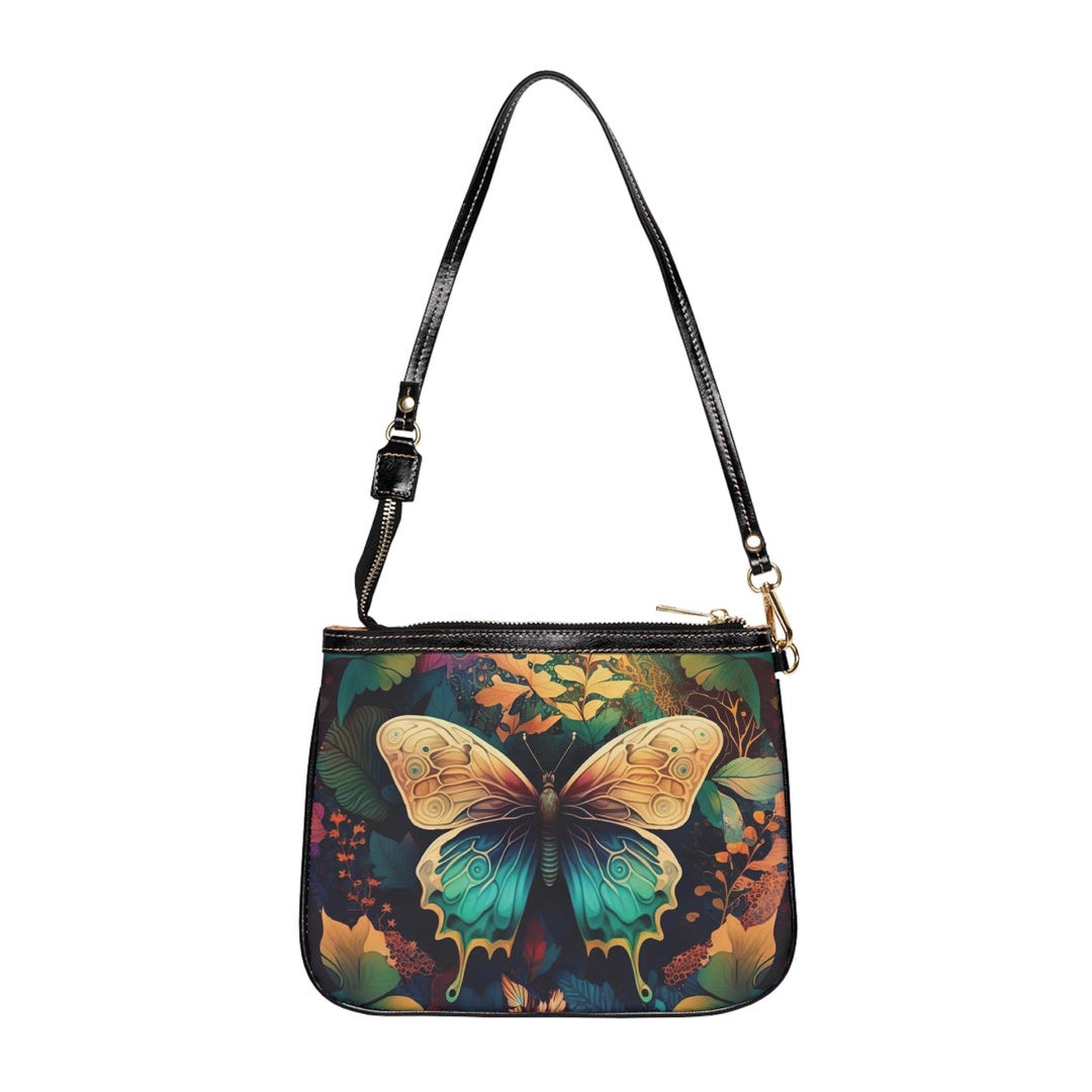 Butterfly Small Shoulder Bag, Colorful Leather Crossbody Purse for ...