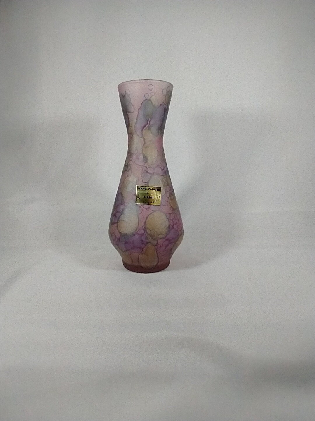 Vintage Hand Painted by Ilanit Olamtov Jerusalem Glass Vase - Etsy