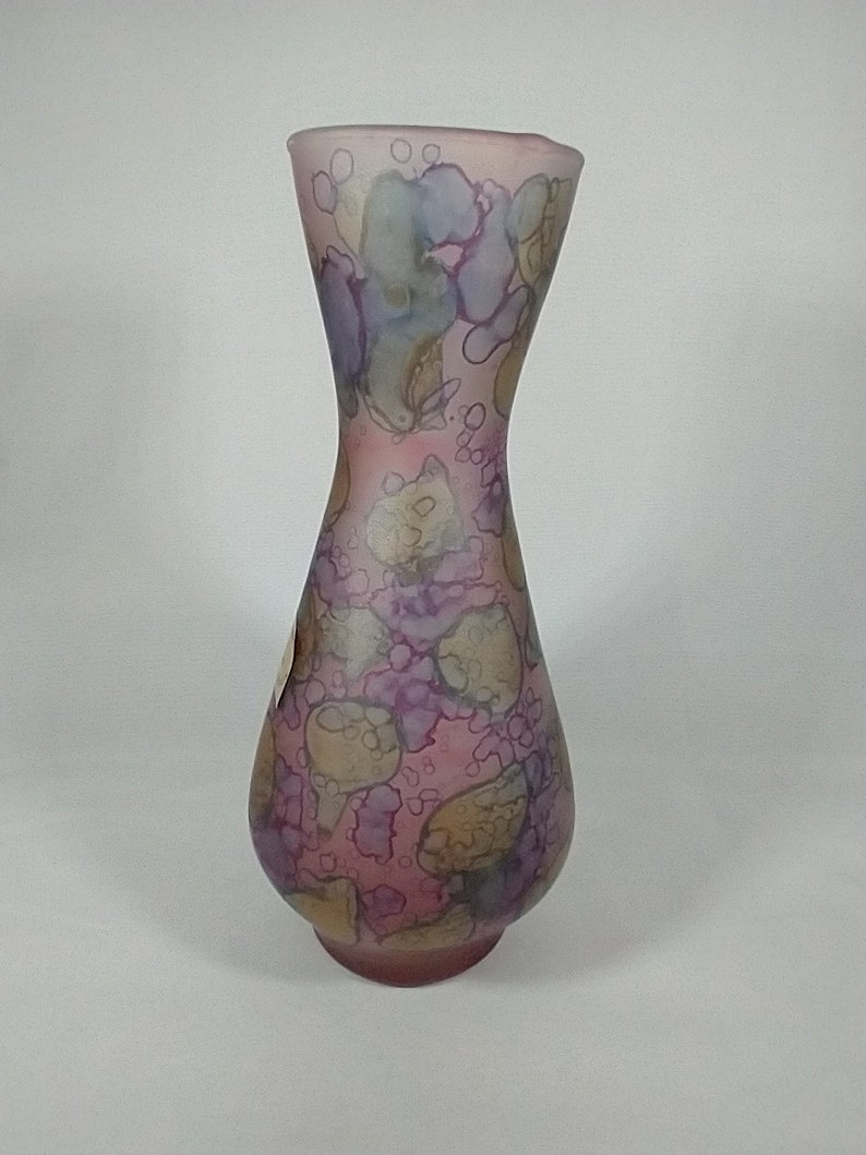 Vintage Hand Painted by Ilanit Olamtov Jerusalem Glass Vase | Etsy