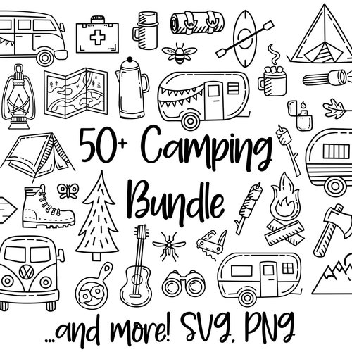 Camping SVG Bundle / Camper Svg / Summer Svg / Campfire Svg / - Etsy