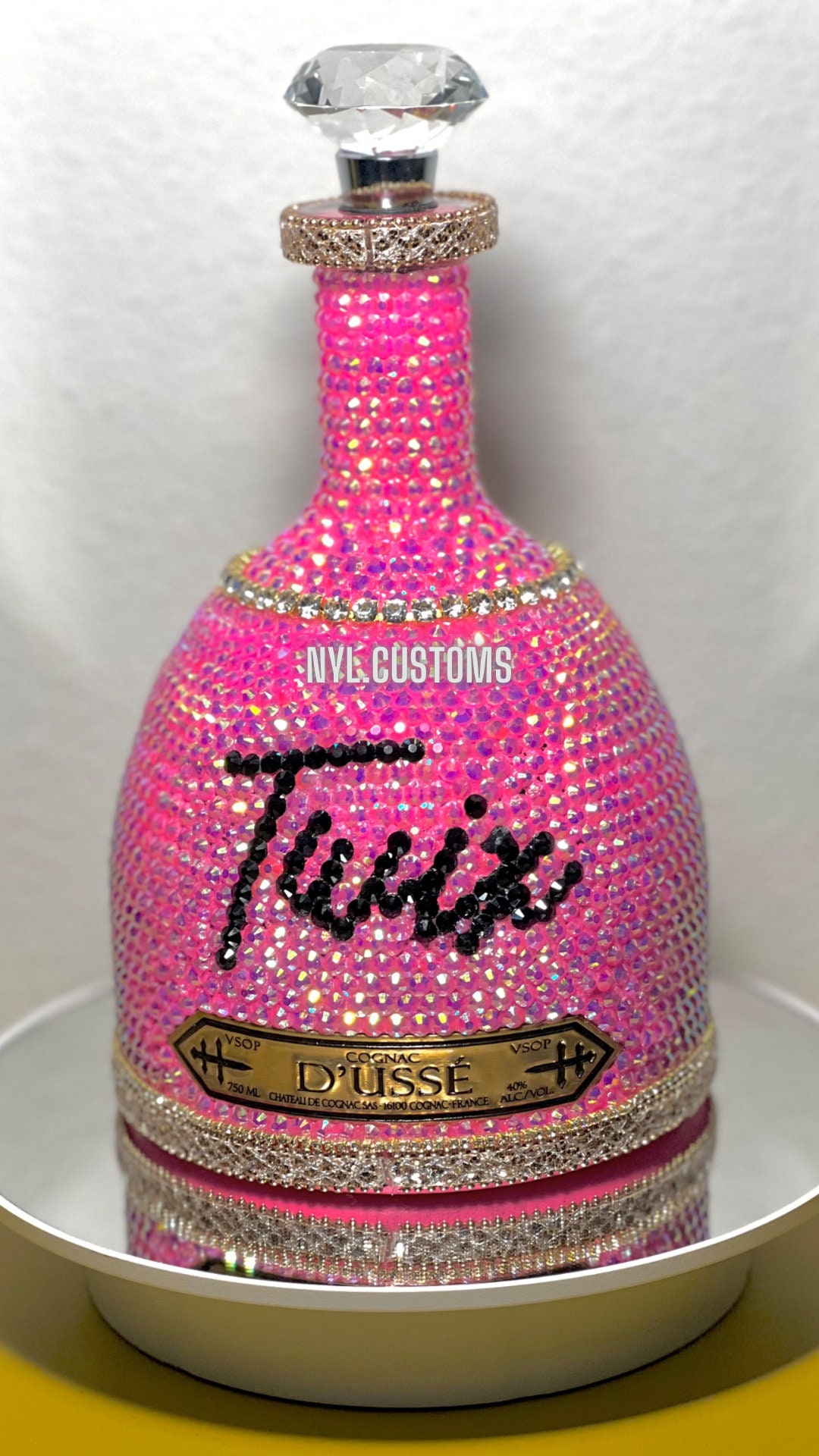 Bedazzled Bling Bottle Liquor Bar Decanter Home Decor Rhinestones Gifts ...