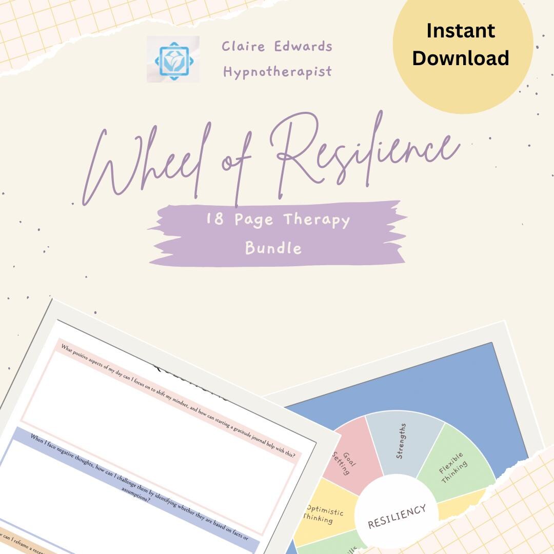 Resilience Wheel Therapy Worksheet Bundle | 18 Pages for Goal Setting ...