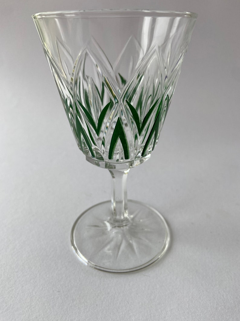 Set of Six French VMC Reims Vintage Crystal Harlequin Glasses - Etsy