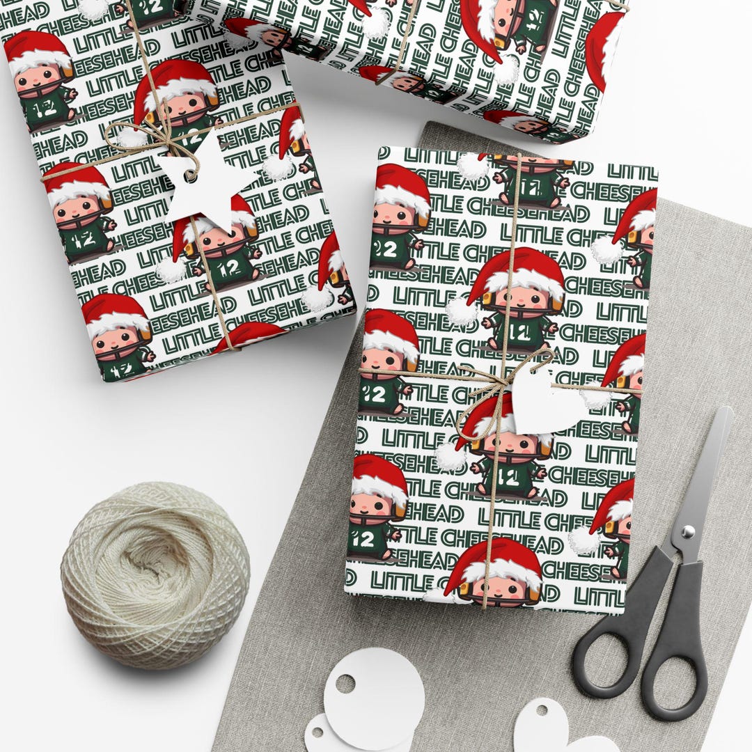 LITTLE PACKER Little Chef Santa Pattern Gift Wrap | Christmas Wrapping ...
