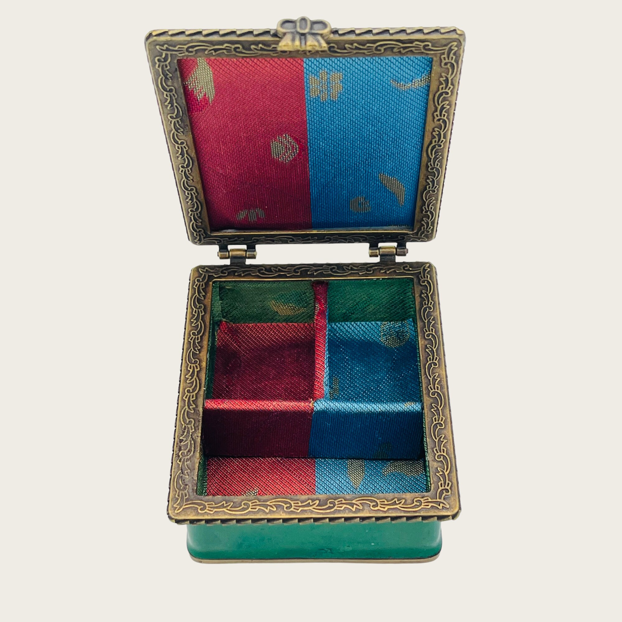Kelvin Chen Vintage Enamel Hand Painted Copper Trinket Box Van - Etsy