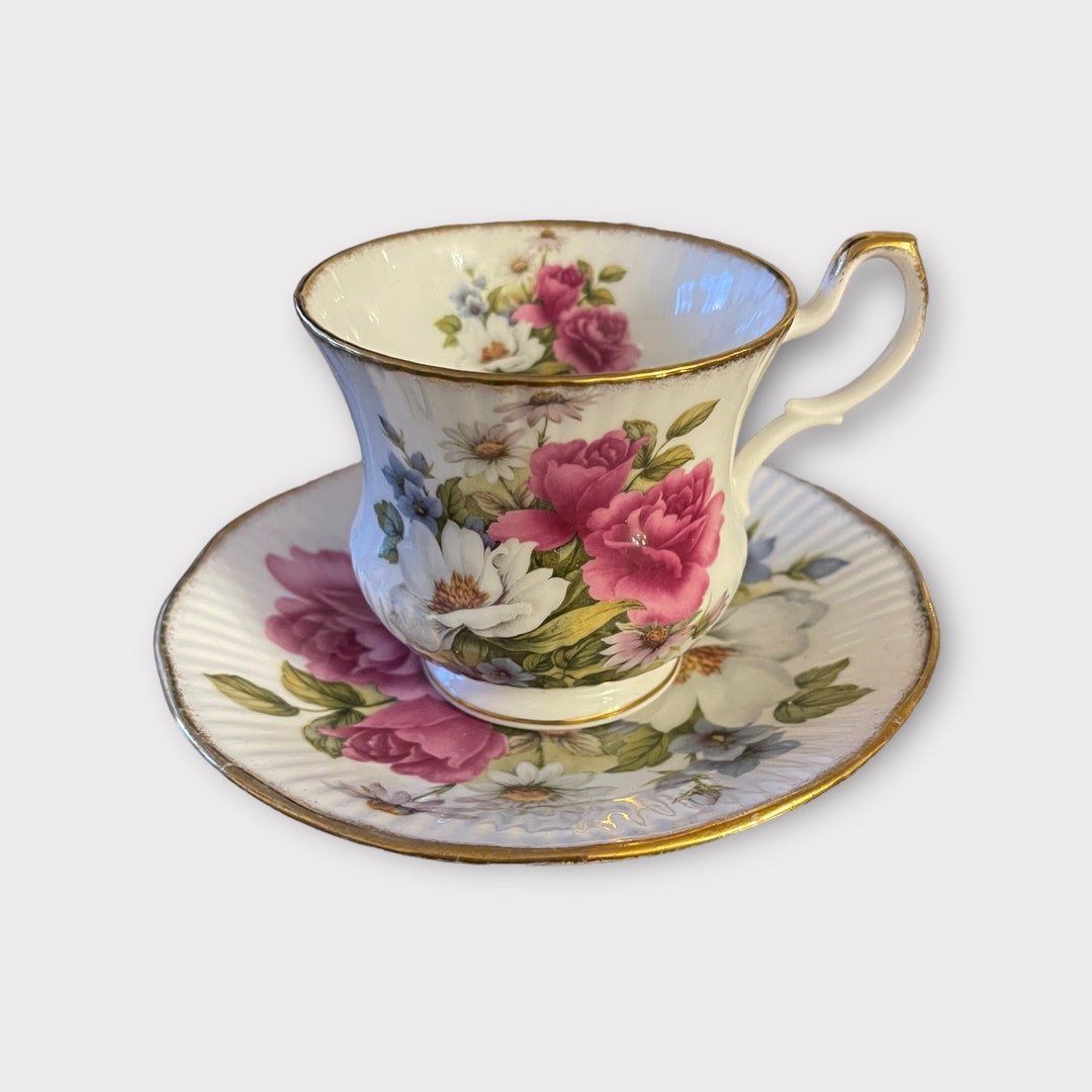 Vintage Royal Stanley Cup and Saucer Staffordshire Ca. 1955 - Etsy