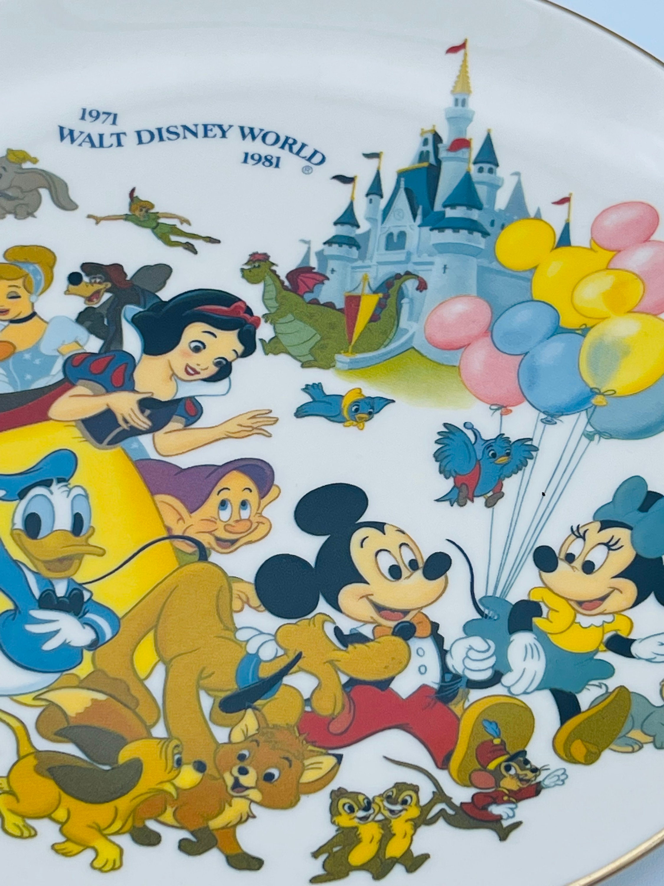 Walt Disney World Plate Limited Edition 1971-1981 - Etsy
